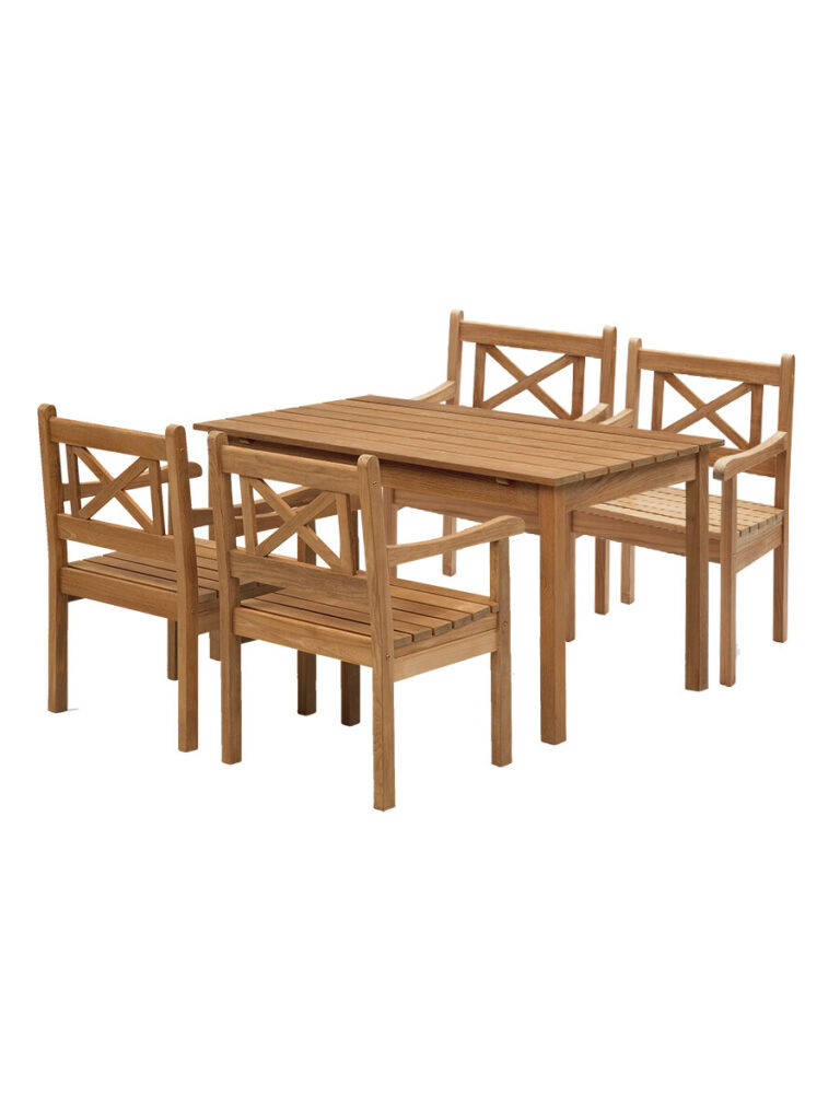 Skagerak Skagen Sæt i teak, 4 stole og bord fra Fritz Hansen → Se ...